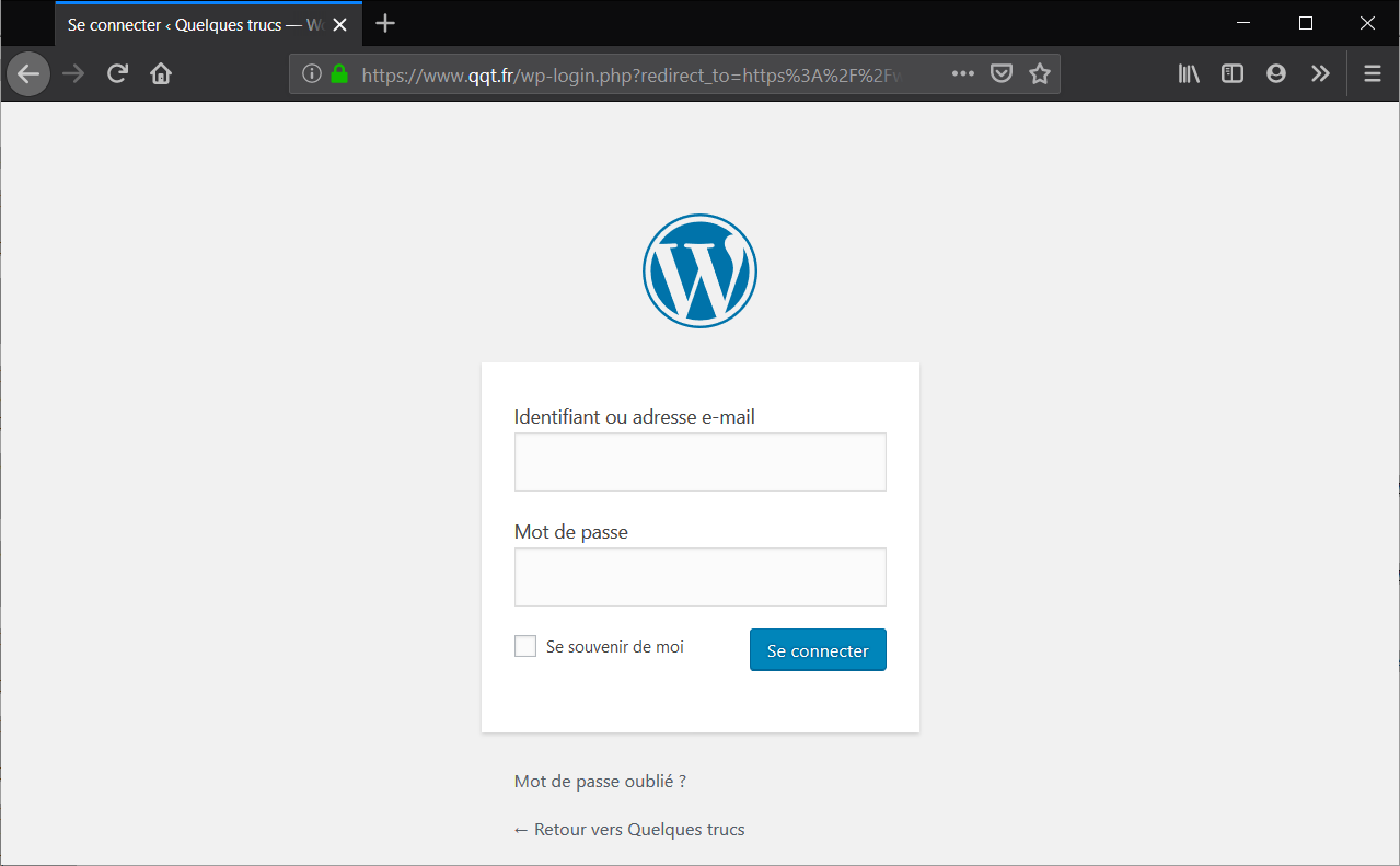 Accéder à l’interface d’administration – Quelques trucs